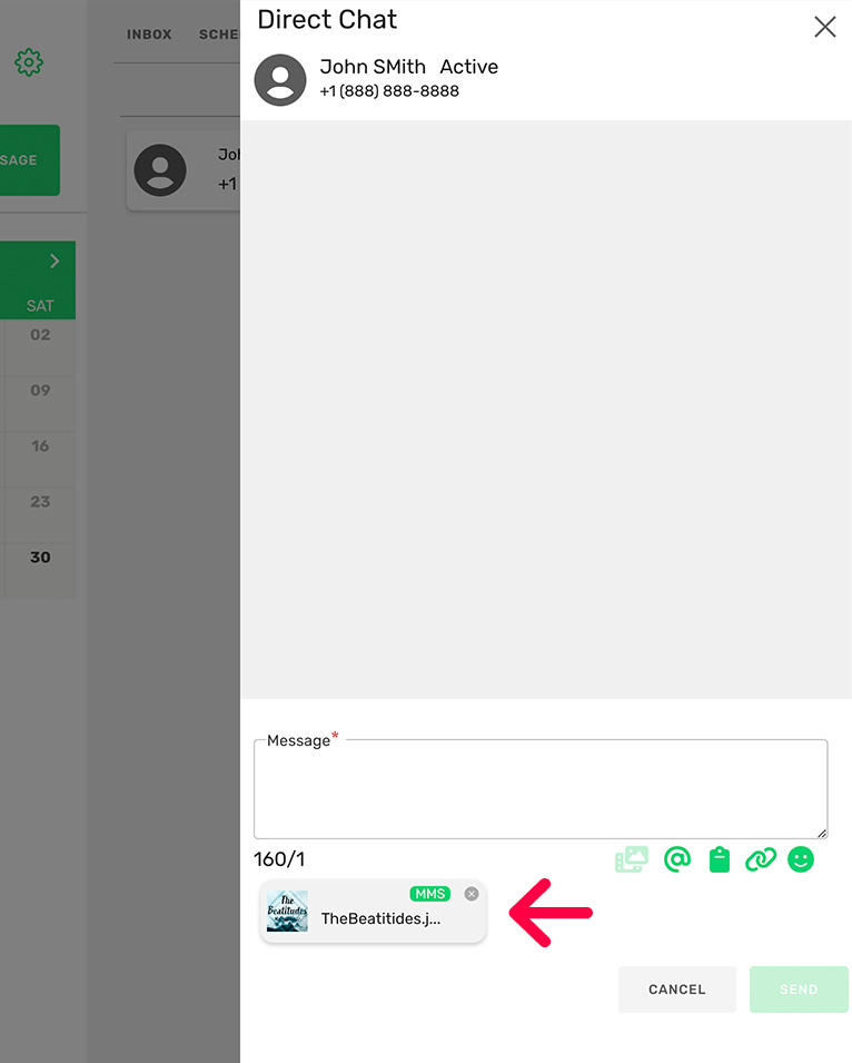 How to Send Outbound MMS with Inbox or Direct Chat