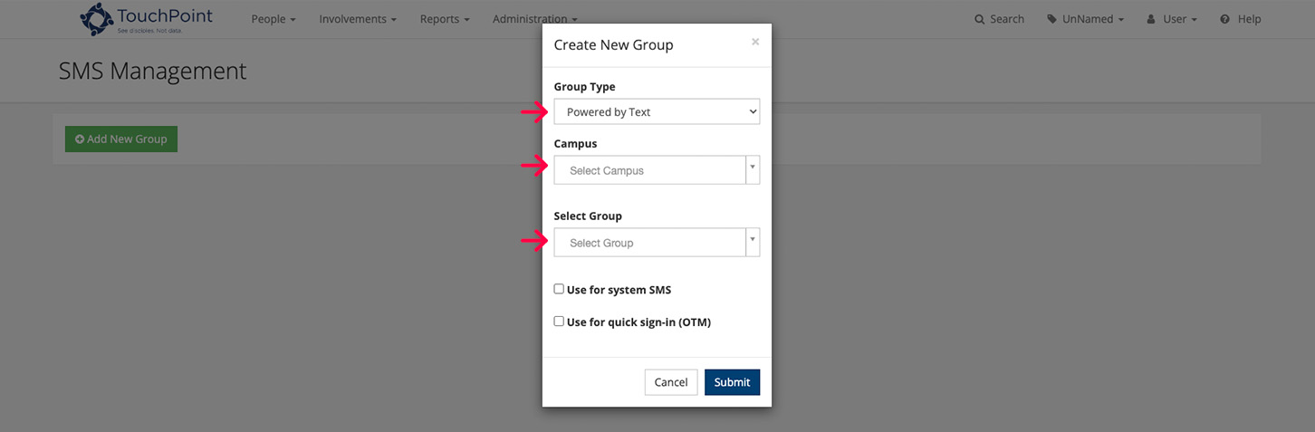 TouchPoint - Integration Setup