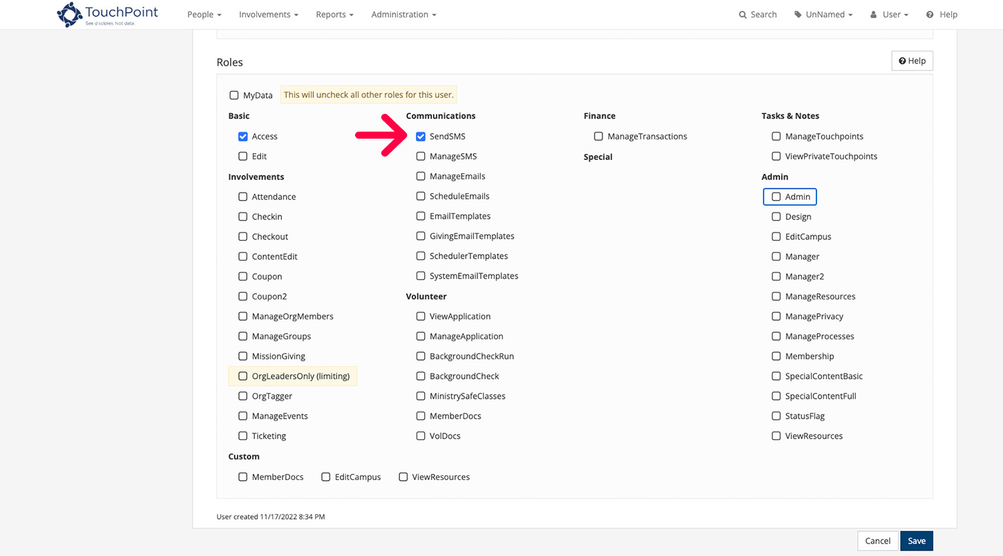 TouchPoint - Integration Setup