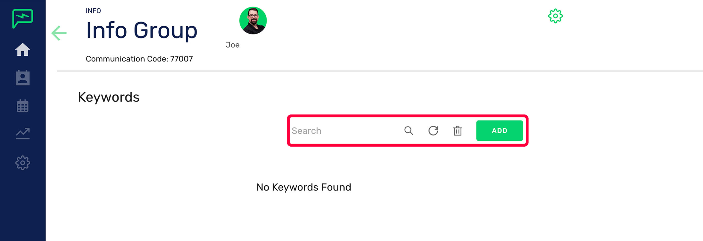 Creating an Info Keyword